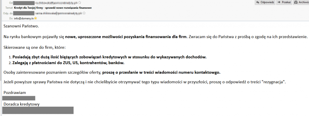 Jak rozpoznać nieuczciwe oferty na mailu? Przykłady. - Blog MSERWIS